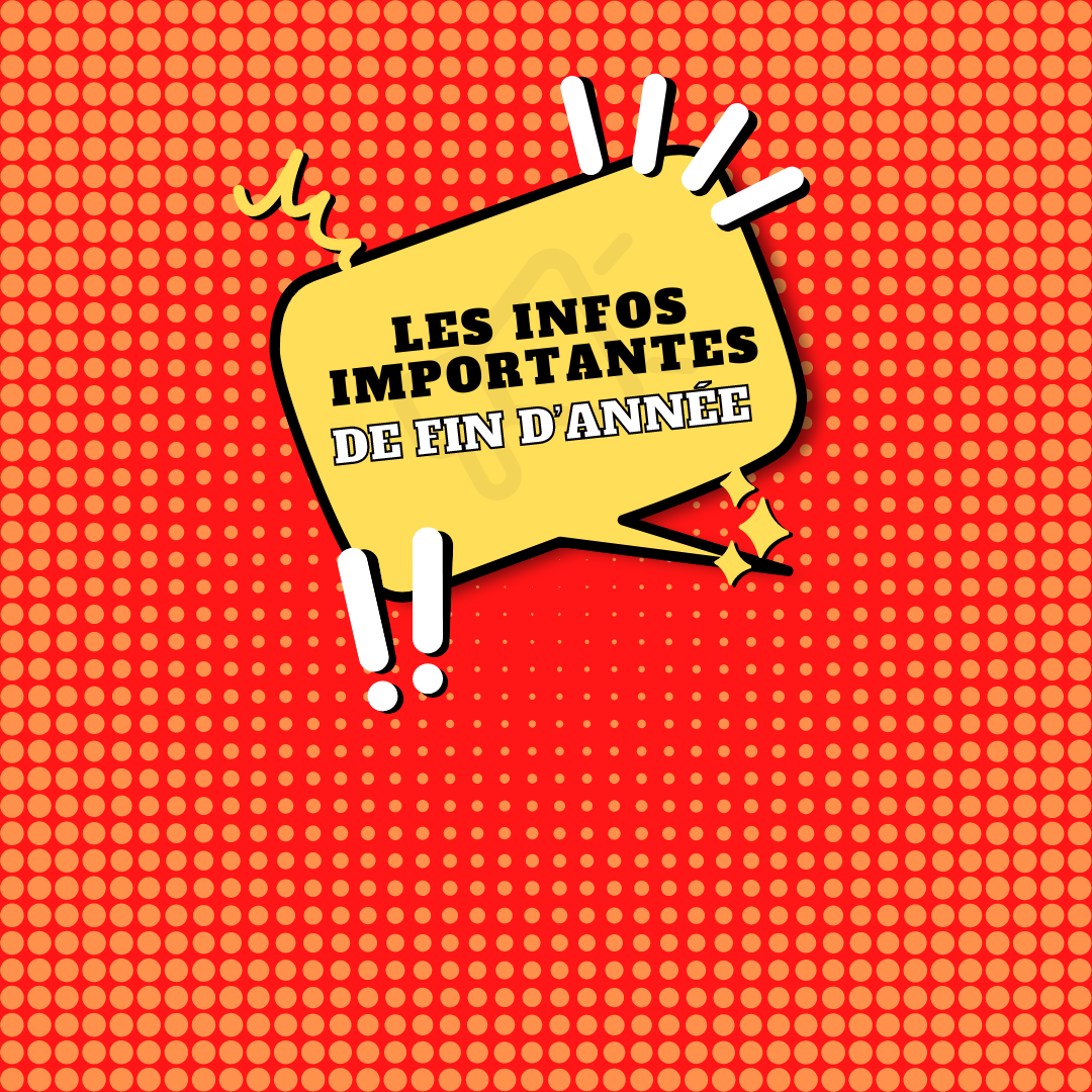 Les infos importantes de fin d'année - FAPEO